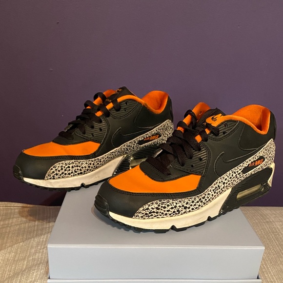 Nike | Shoes | Orange And Black And White Leopard Print Nike Air Max 9 ...